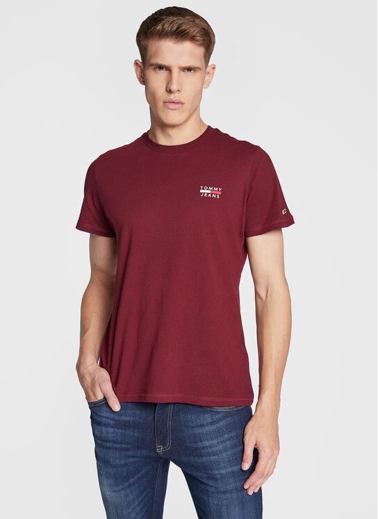 Tommy Jeans T-Shirt Chest Logo DM0DM10099 Bordowy Regular Fit - Ceny i ...