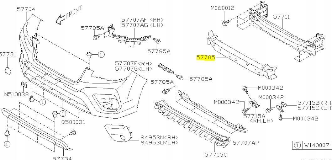 Zderzak do kupienia Subaru Oe Absorber Zderzaka Forester V Oryginał ...