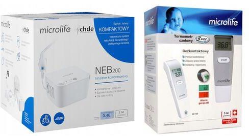 Microlife Zestaw Microlife: Inhalator Tłokowy Neb 200 Plus Termometr ...