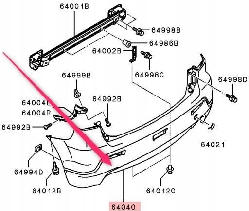 Zderzak do kupienia Mitsubishi Oe Zderzak Tylny Asx 6410D545 - Opinie i ...