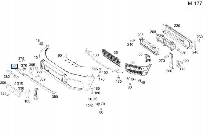 Zderzak do kupienia Mercedes-Benz Oe Wspornik Zaślepki Haka G Klasa ...