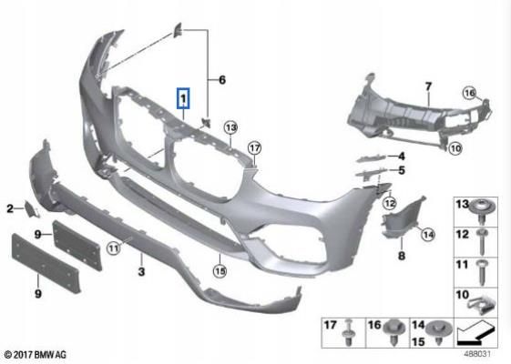Zderzak do kupienia Bmw Oe Zderzak Przedni Aero Performance X3 G01 17 ...