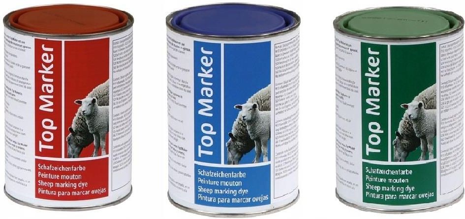 Do hodowli zwierząt Farba do znakowania owiec czerwona Top Marker 1L ...