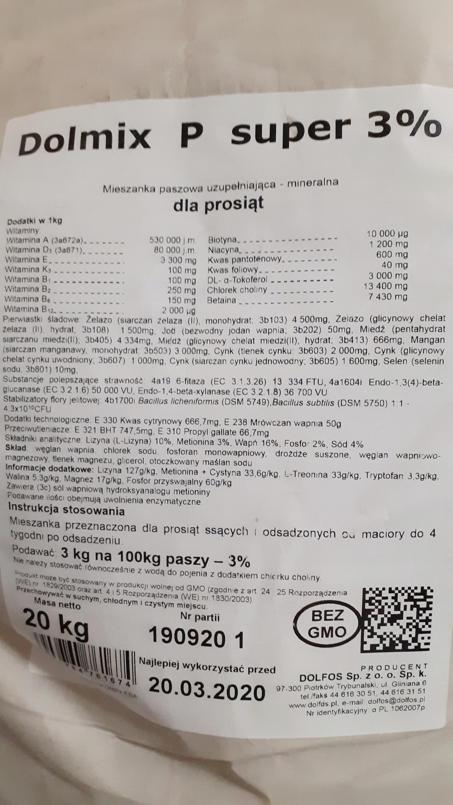 Dolmix P 3% dla prosiąt do 12 tygodnia życia - ceny i opinie - Ceneo.pl