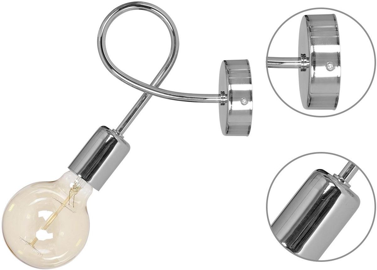 Lampa Light Home Oryginalna Lampa Kinkiet Edison Chrom Loft - Opinie i ...