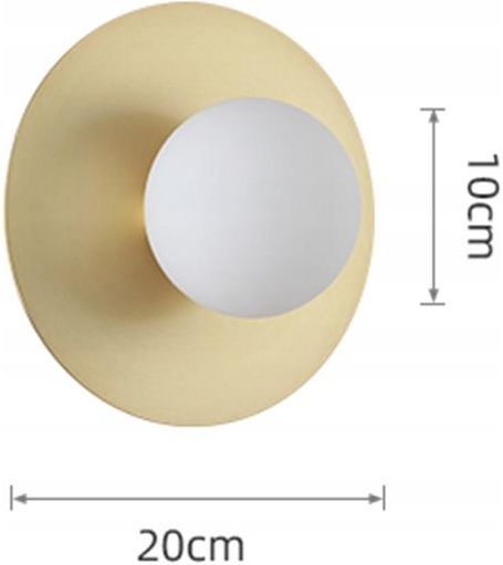 Lampa Cegar 5W Miedziana Szklana Kula Kinkiet Salon Sypialnia - Opinie ...