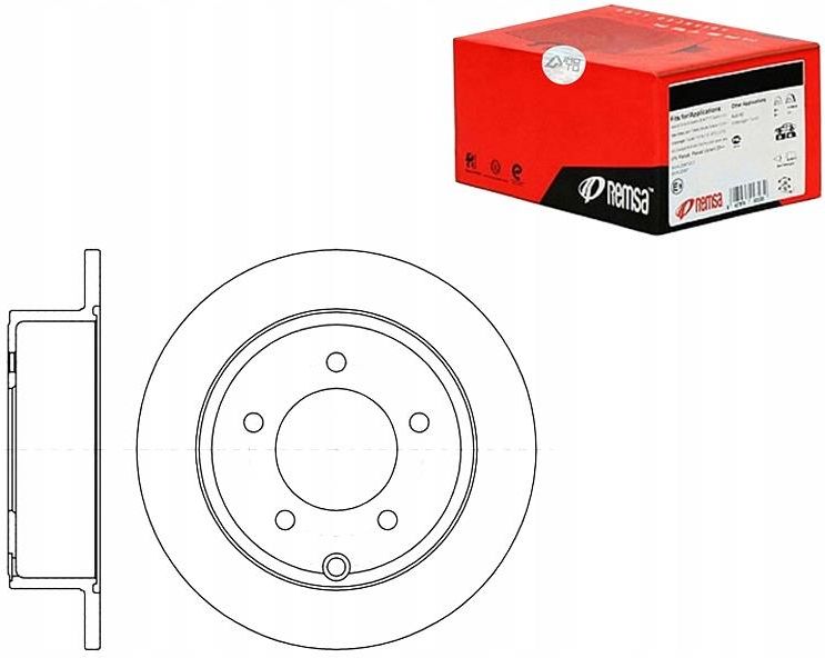 Tarcza hamulcowa Remsa Tarcze Hamulcowe 5105515Aa Dp002 61025.00 Rem/Zs ...