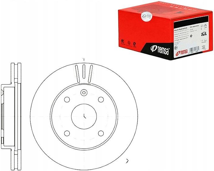 Remsa Tarcze Hamulcowe 96549782 96328338 96264591 Rem6656.10 Hq ...