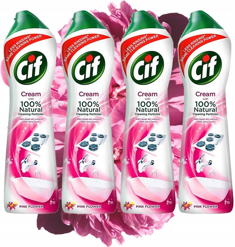 Cif Mleczko Do Czyszczenia Pink Flower 4X500Ml - Opinie i atrakcyjne ...