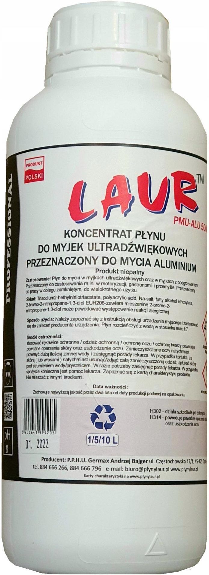 Laur Koncentrat Płynu Do Myjek Ultradźwiękowych 1L Alu - Ceny i opinie ...