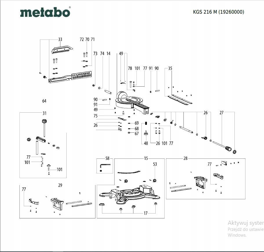 Metabo Szczotkotrzymacz Do Kgs 216m 19260000 - Opinie i ceny na Ceneo.pl