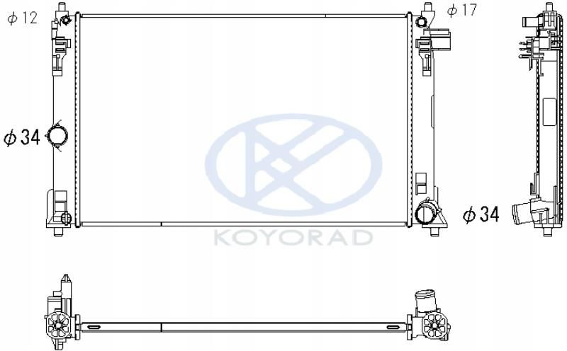 Koyorad Chłodnica Toyota Chr 20 164000T350 Usa 1640037340 - Opinie i ...