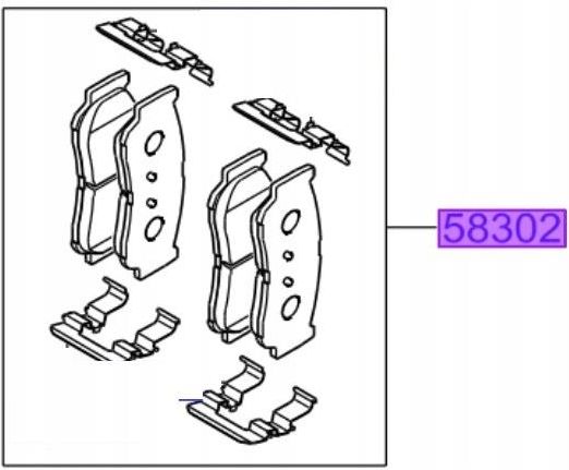 Klocki hamulcowe Kia Oe Klocki Hamulcowe Tył 583022Pa70 58302-2Pa70 ...