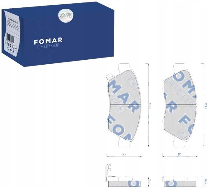 Klocki hamulcowe Fomar Komplet Klocków Hamulcowych 06450S5Ae50 4502 ...