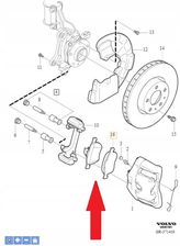 Klocki hamulcowe Volvo Oe Przednie Klocki Hamulcowe 17,5 Xc90 31262705 ...