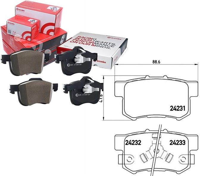 Klocki hamulcowe Brembo Klocki Hamulcowe Honda Cr-V 04-06 Tył P 28 051 ...