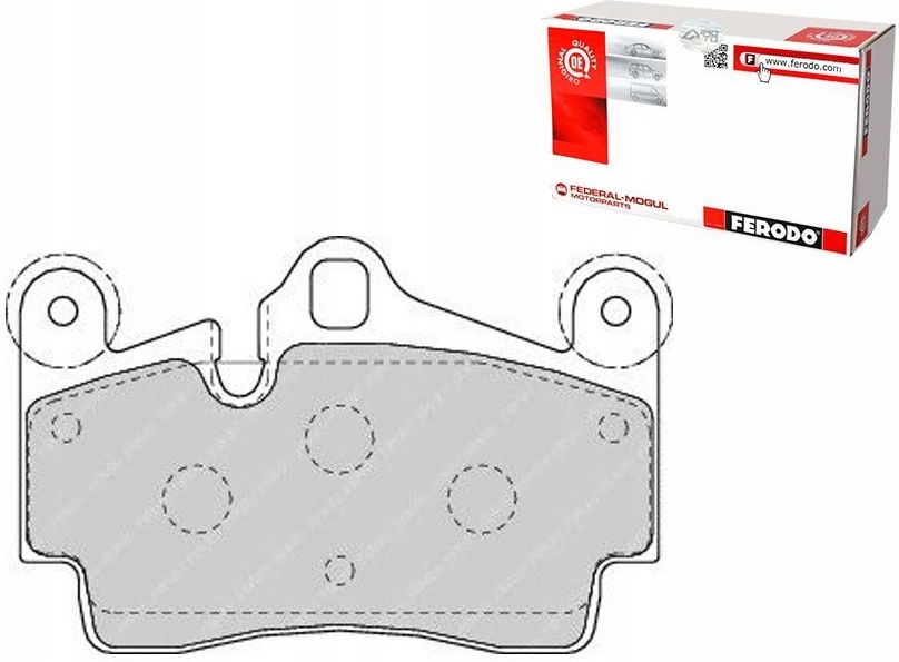 Klocki hamulcowe Ferodo Komplet Klocków Hamulcowych 7L0698451H 9553 ...