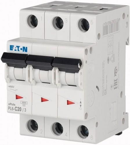 Bezpiecznik Eaton Wyłącznik Nadprądowy 3P C 20A 6Ka Pl6-C20/3 286602 - Opinie i ceny na Ceneo.pl