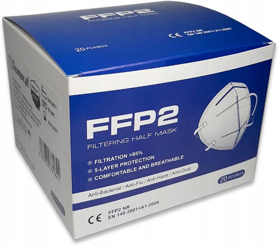 Maseczki FFP2 100 Szt Ochronne Antywirusowa Czarna - Ceny i opinie - Ceneo.pl