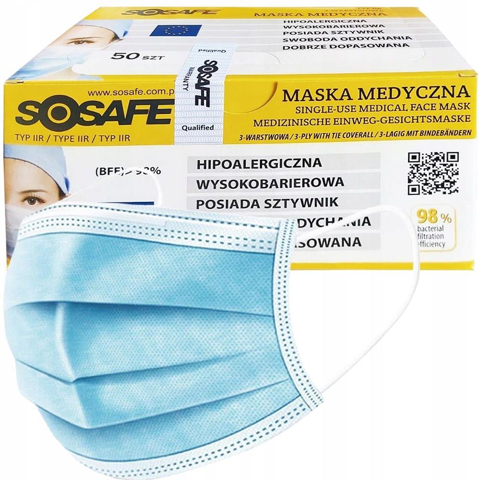 50 szt Maseczki Jednorazowe Medyczne Najtaniej! - Ceny i opinie - Ceneo.pl