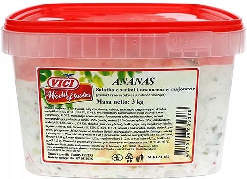 Vici Sałatka Krabowa Z Ananasem 3kg - Ceny i opinie - Ceneo.pl