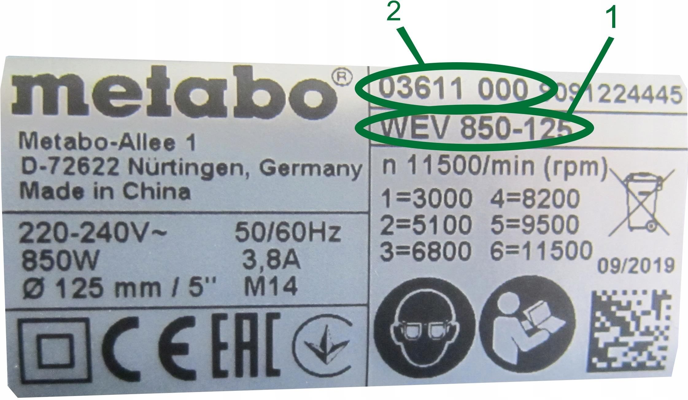 Metabo Włącznik Do Szlifierki Wev 10-125 Quick - Opinie i ceny na Ceneo.pl