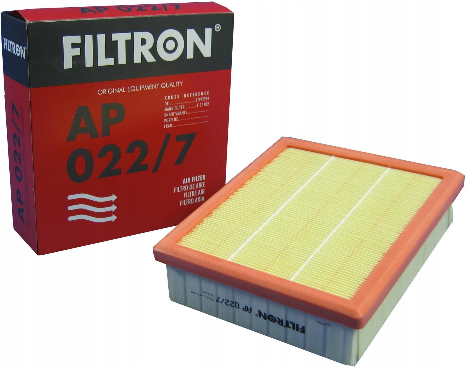 Filtron Fiat 500X 14- 1.4 Multiair Turbo Filtr Powietrza Manfur/2162 ...