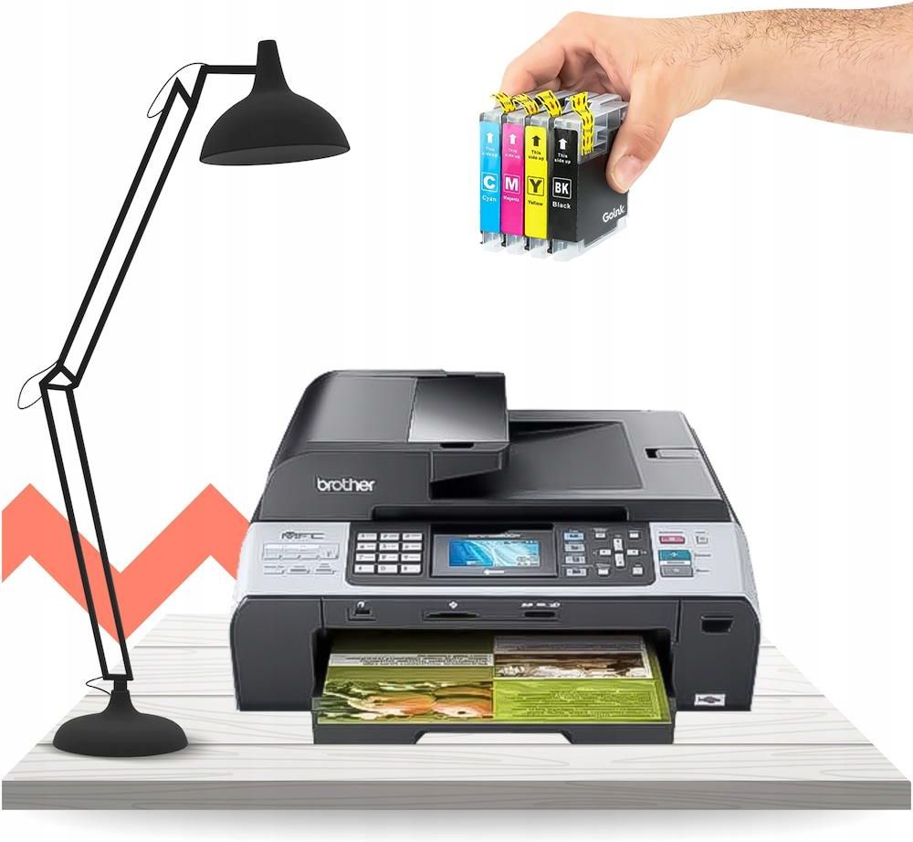 Tusz 4x Tusz do Brother MFC-5890 Cn Cmyk LC1100 do drukarki - Opinie i ...