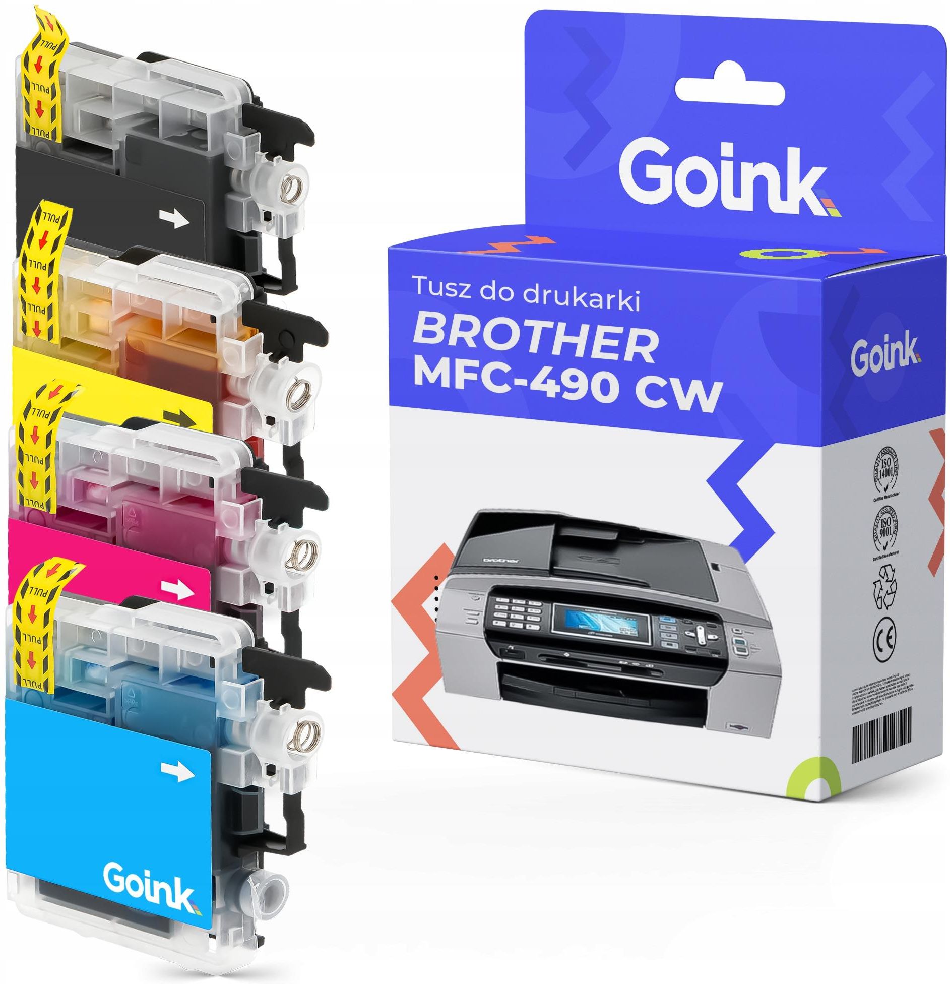 Tusz 4x Tusz do Brother MFC-490 Cw Cmyk LC1100 do drukarki - Opinie i ...