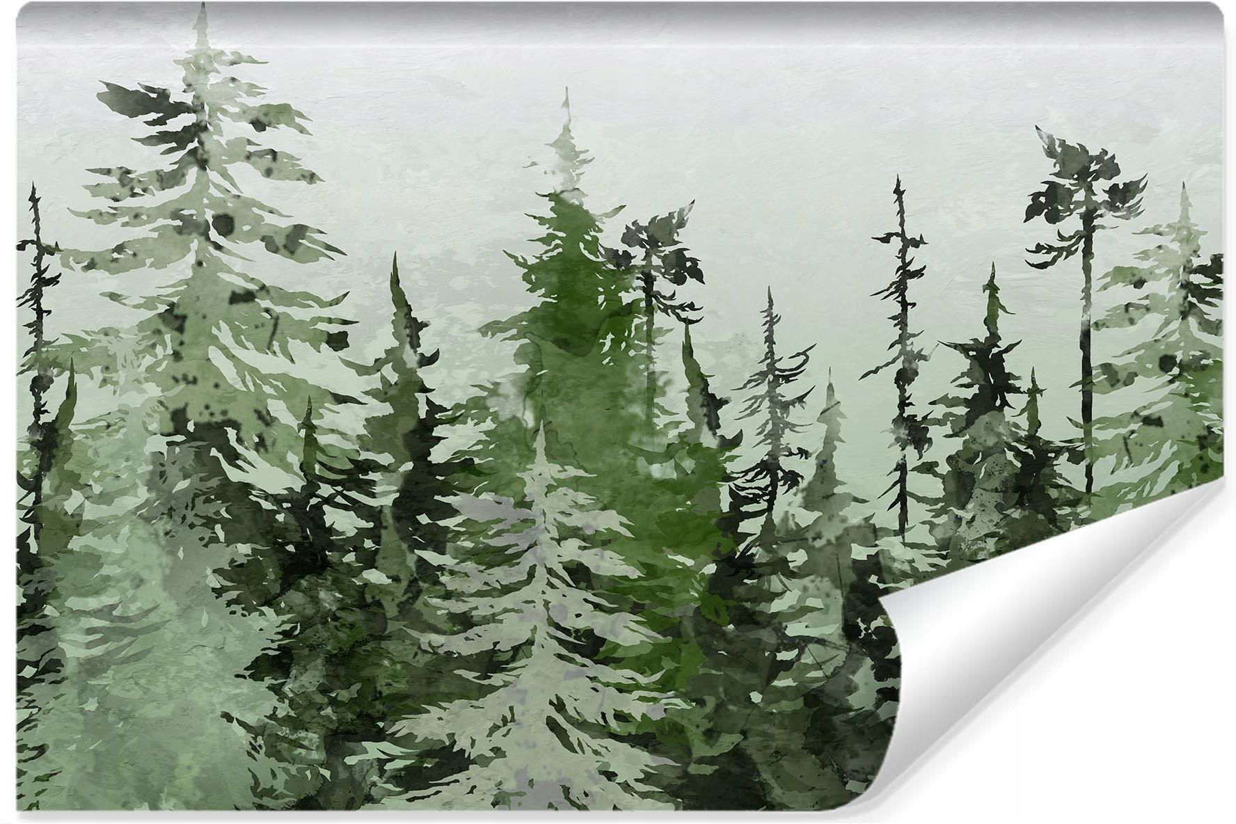 Muralo Fototapeta Akwarela Las Drzewa 180x120 - Opinie i ceny na Ceneo.pl