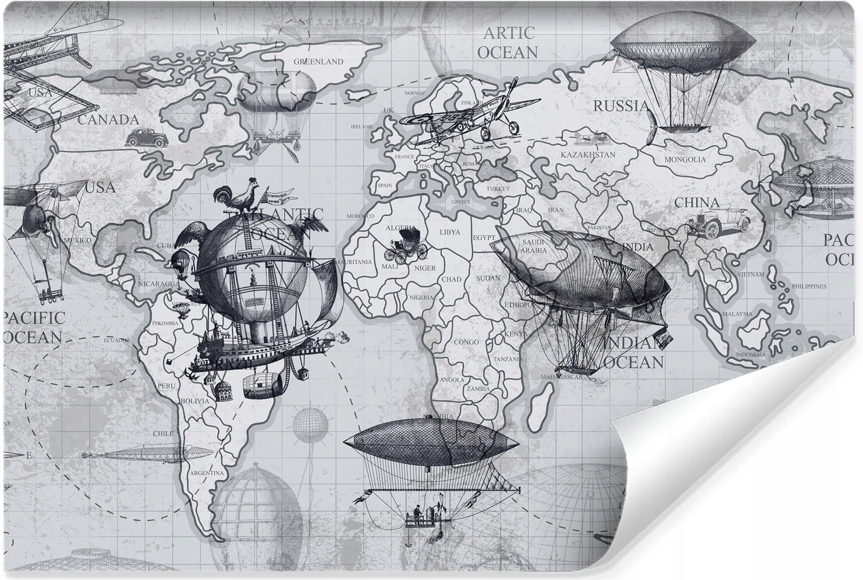 Muralo Fototapeta Do Biura Mapa Napisy Styl Retro 135x90 - Opinie i ceny na Ceneo.pl