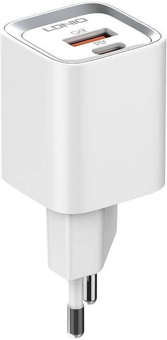 Ładowarka do telefonu Ładowarka sieciowa LDNIO A2318C, USB + USB-C, PD QC 3.0, 20W Biała ...