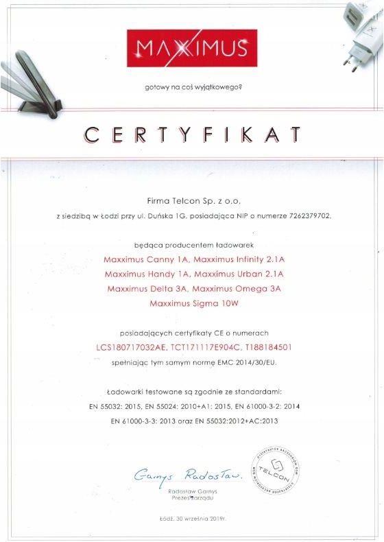 Ładowarka do telefonu Ład. sam. Maxximus Omega 3A Quick Charge 3.0 ...