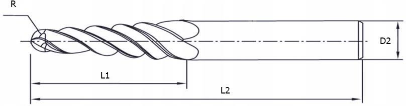 Frez do kupienia w Bit-Tech Frez Vhm Stożkowy R05 6x30mm Tapered Relief ...