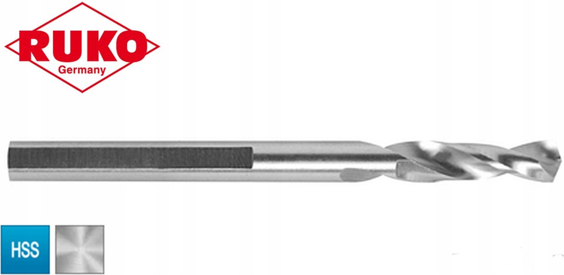 Otwornica Ruko Otwornica Wiertło 6,35x82mm prowadzące Hss 106206 ...