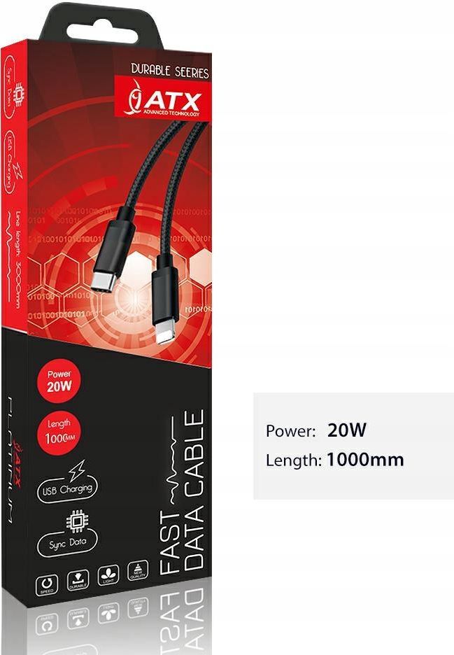 Kabel Atx Braided Lightning/Type C 20W - Etui na telefon, ceny i opinie ...