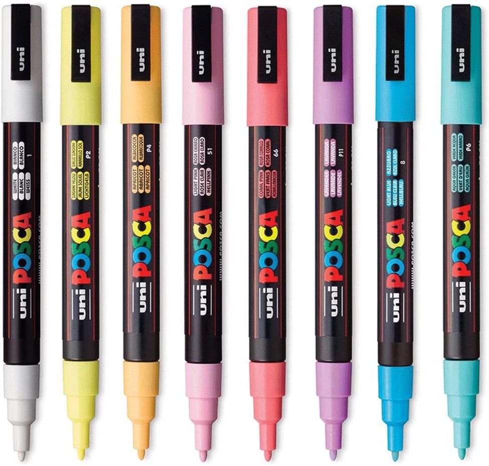 Uni Posca Pisaki Pc-3M 8Szt. Soft Colors - Ceny i opinie - Ceneo.pl