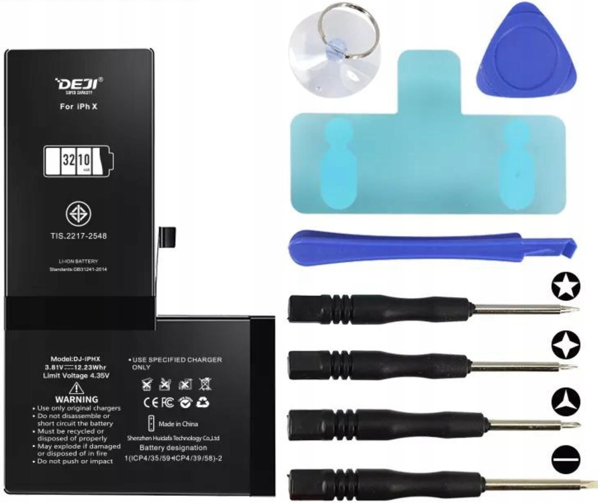 Bateria INNA BATERIA DEJI POWIĘKSZONA APPLE IPHONE X 3210 MAH DJUIPX ...