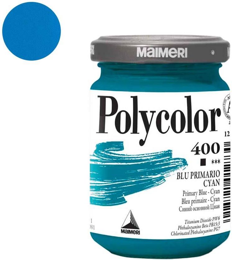 Maimeri Farba Akrylowa Polycolor 140Ml 400 Primary Blue Cyan - Ceny i ...