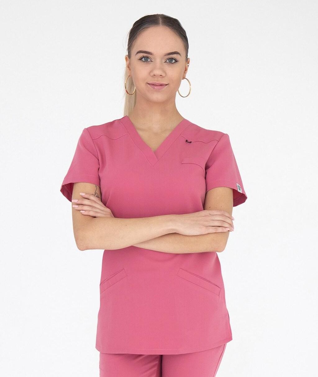 Doctor Scrubs Bluza Medyczna Stella Soft Liczi L - Ceny i opinie - Ceneo.pl