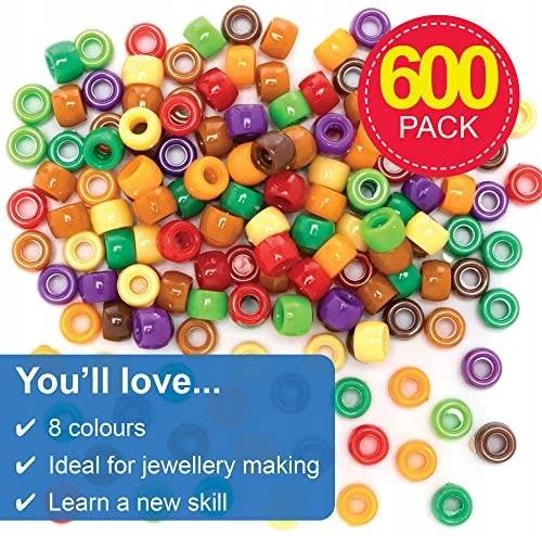 Baker Ross Fe603 Kids Crafts Pony Beads Pack Of - Ceny i opinie - Ceneo.pl