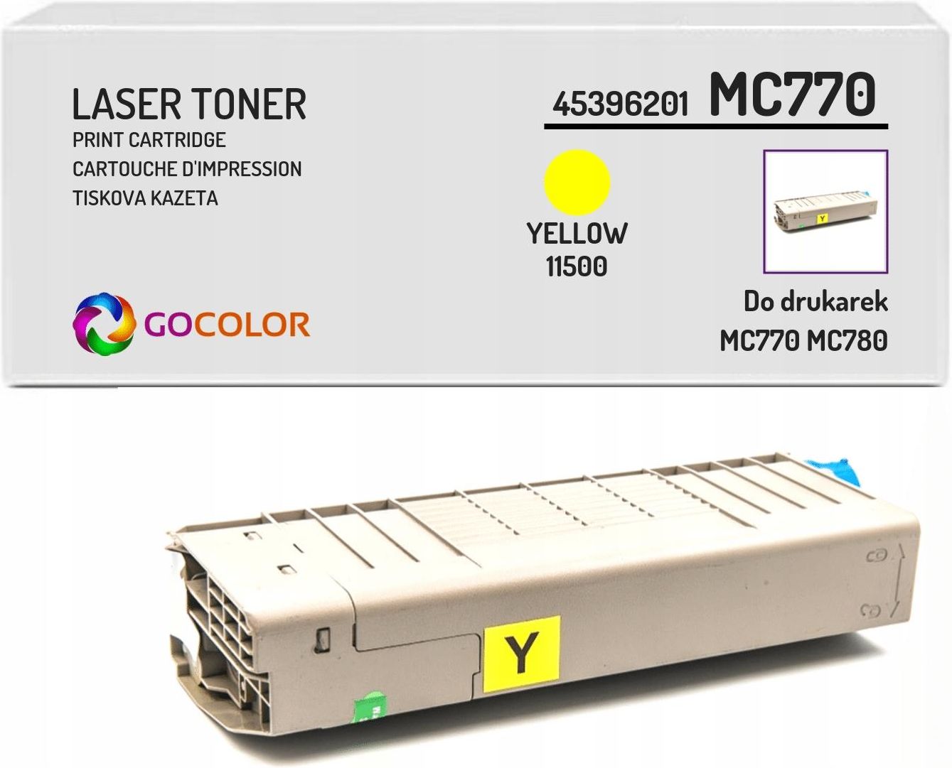 GOCOLOR NOWY TONER 45396201 DO OKI MC770 MC780 YELLOW - Opinie i ceny ...