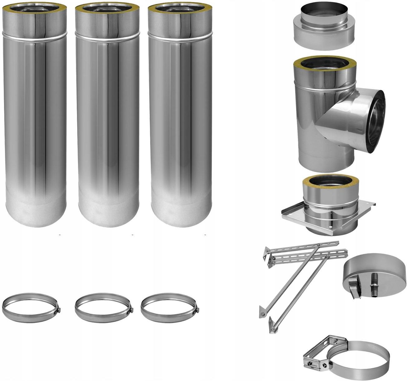 System kominkowy Tecnovis Gmbh Komin Dwuścienny Izolowany Fi 130/3M Drewno Pellet - Opinie i ...