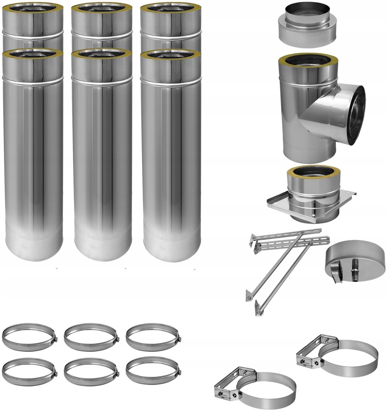 System kominkowy Tecnovis Gmbh Komin Dwuścienny Izolowany Fi 150/6M Węgiel Pellet - Opinie i ...