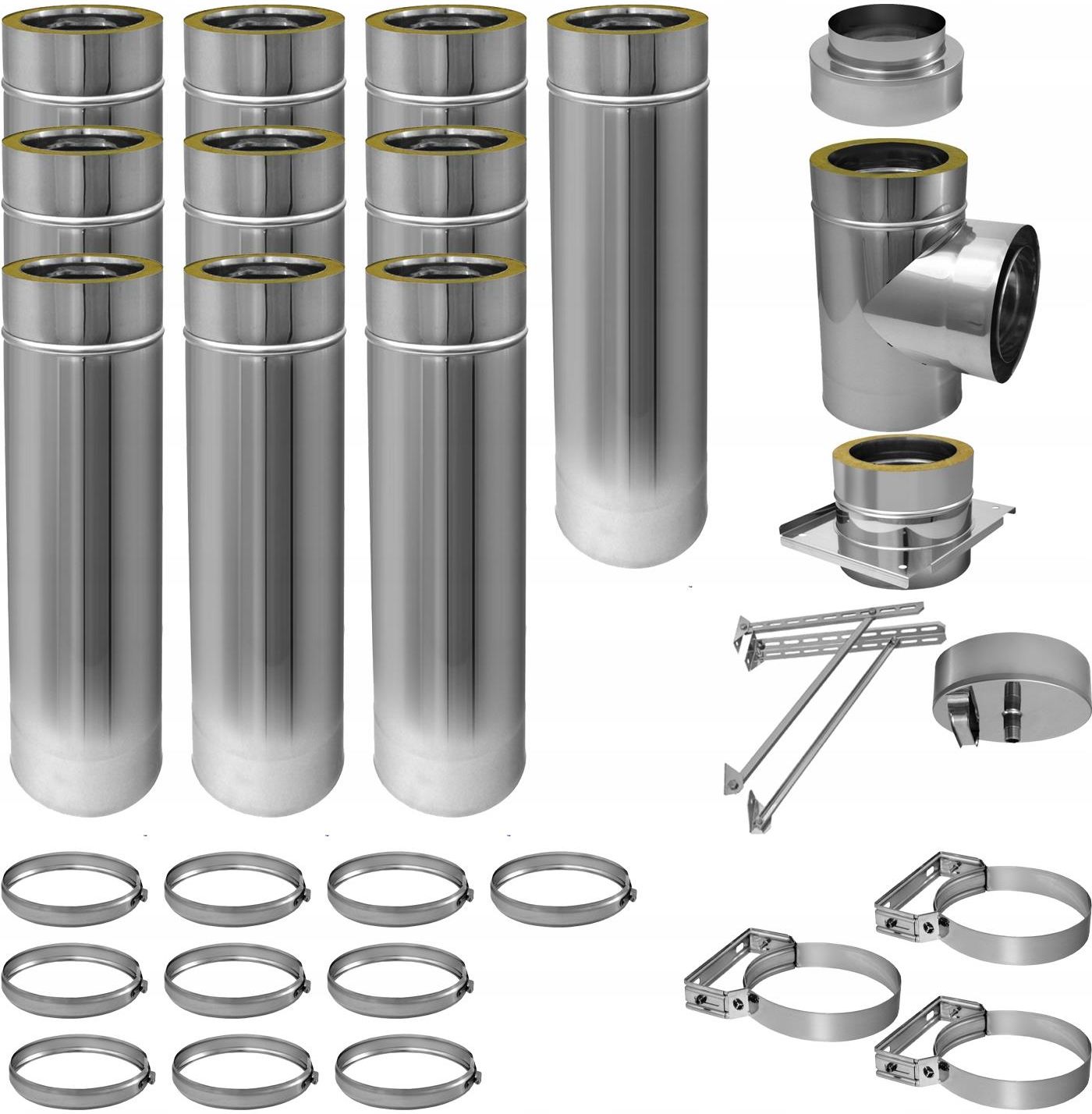 System kominkowy Tecnovis Gmbh Komin Dwuścienny Izolowany Fi 130/10M Drewno Pelle - Opinie i ...