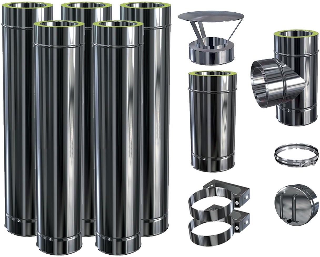 System kominkowy Tk Pakiet Komin Dwuścienny Izolowany Fi 150/ 6M - Opinie i ceny na Ceneo.pl