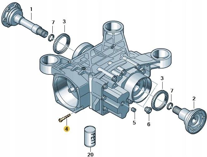 Volkswagen Oe Korek Spustu Oleju Haldex Z Uszczelką Vag Oryginał ...