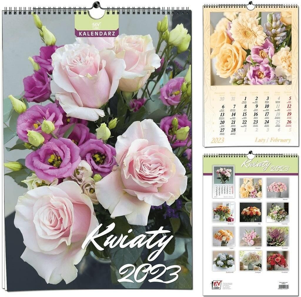 Kalendarz 2023 B3 7 plansz - Kwiaty - Ceny i opinie - Ceneo.pl