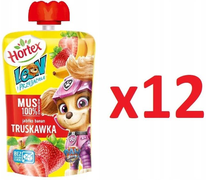 Hortex Leon I Przyjaciele Mus Jabłko Banan Truskawka 100g - Ceny i opinie - Ceneo.pl