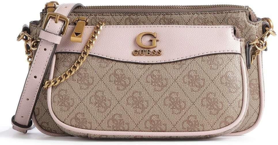 Guess Double Pouch Torba przez ramię beżowy/różowy - Ceny i opinie ...